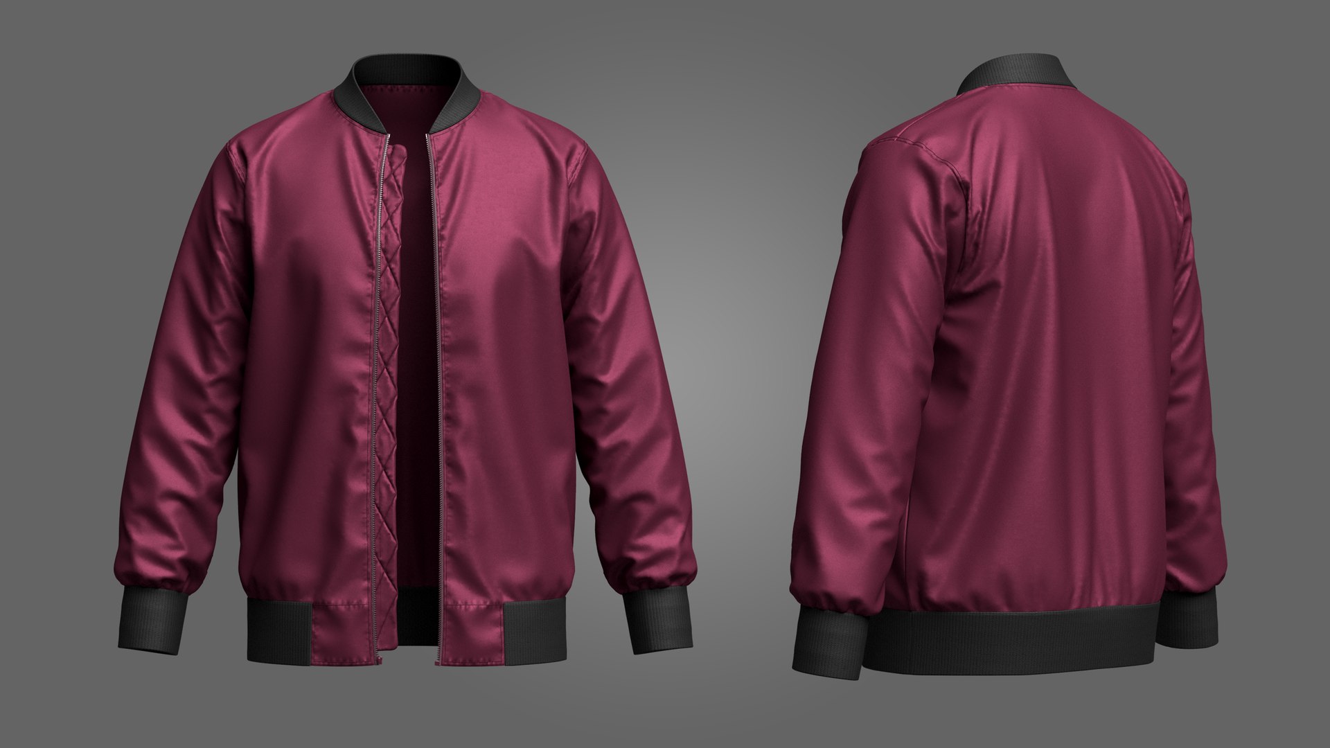 3D Men Bomber Jacket 3D Model - TurboSquid 2252988