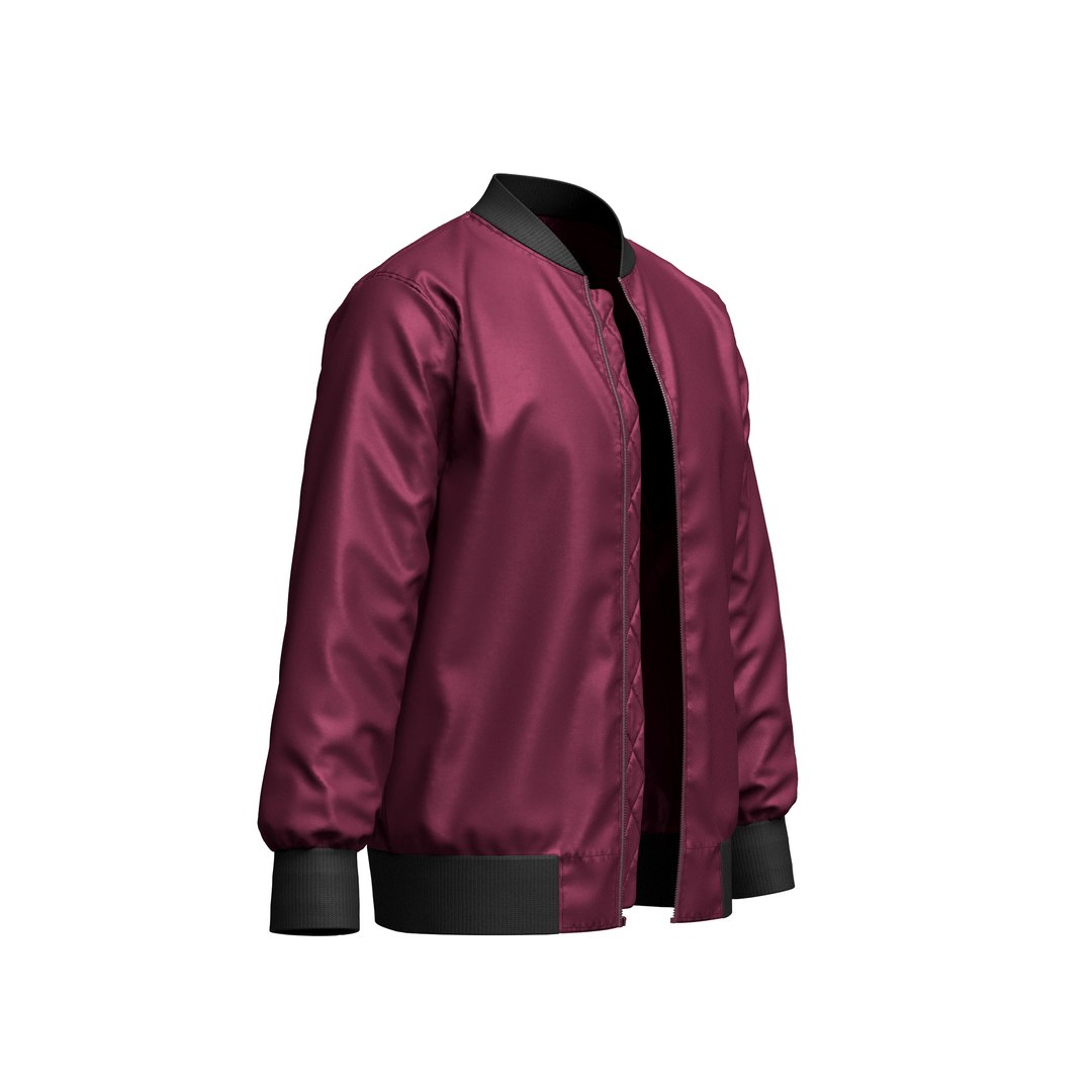 3D Men Bomber Jacket 3D Model - TurboSquid 2252988