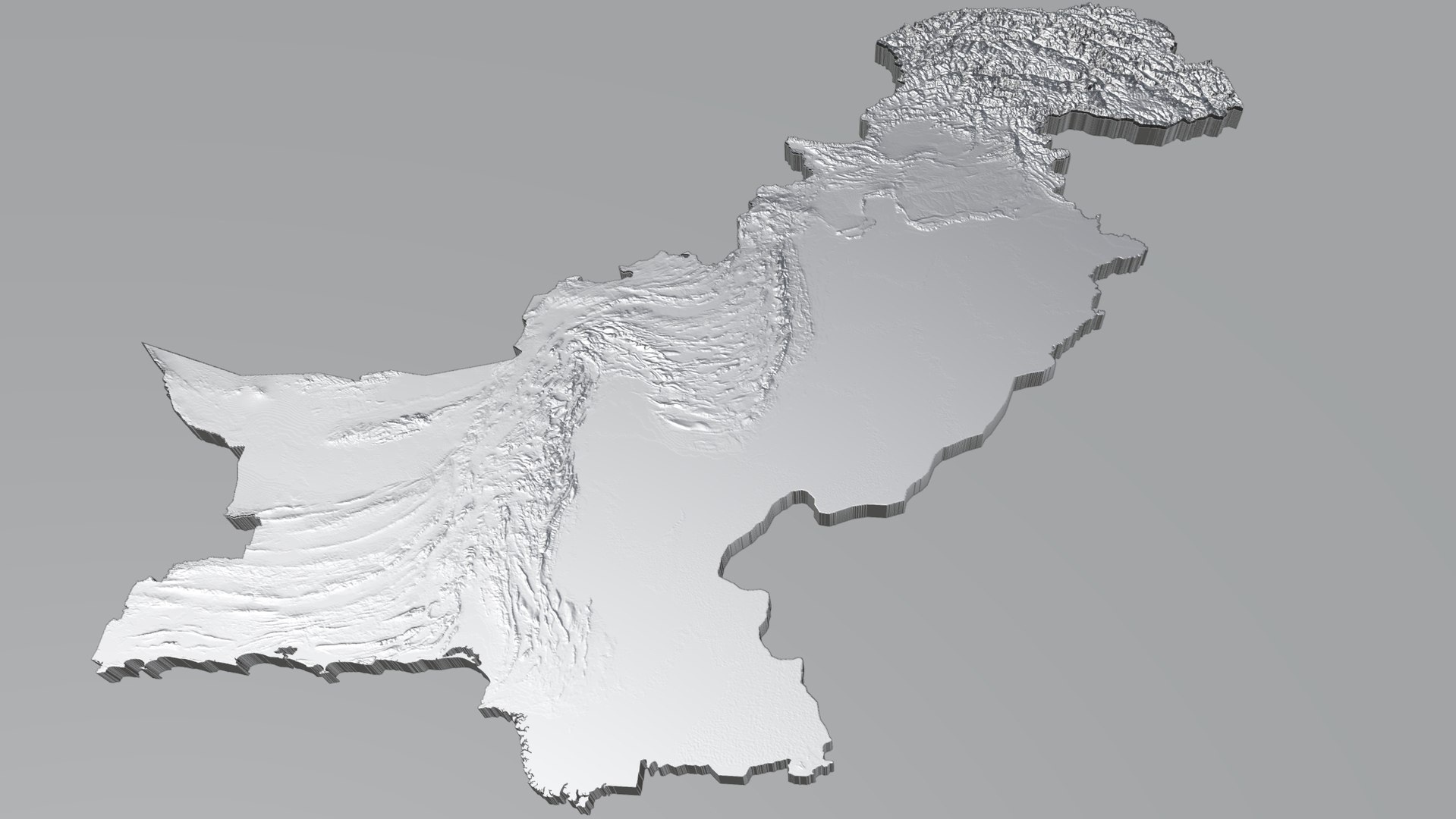 Pakistan Terrain Map 3D Model - TurboSquid 2336565