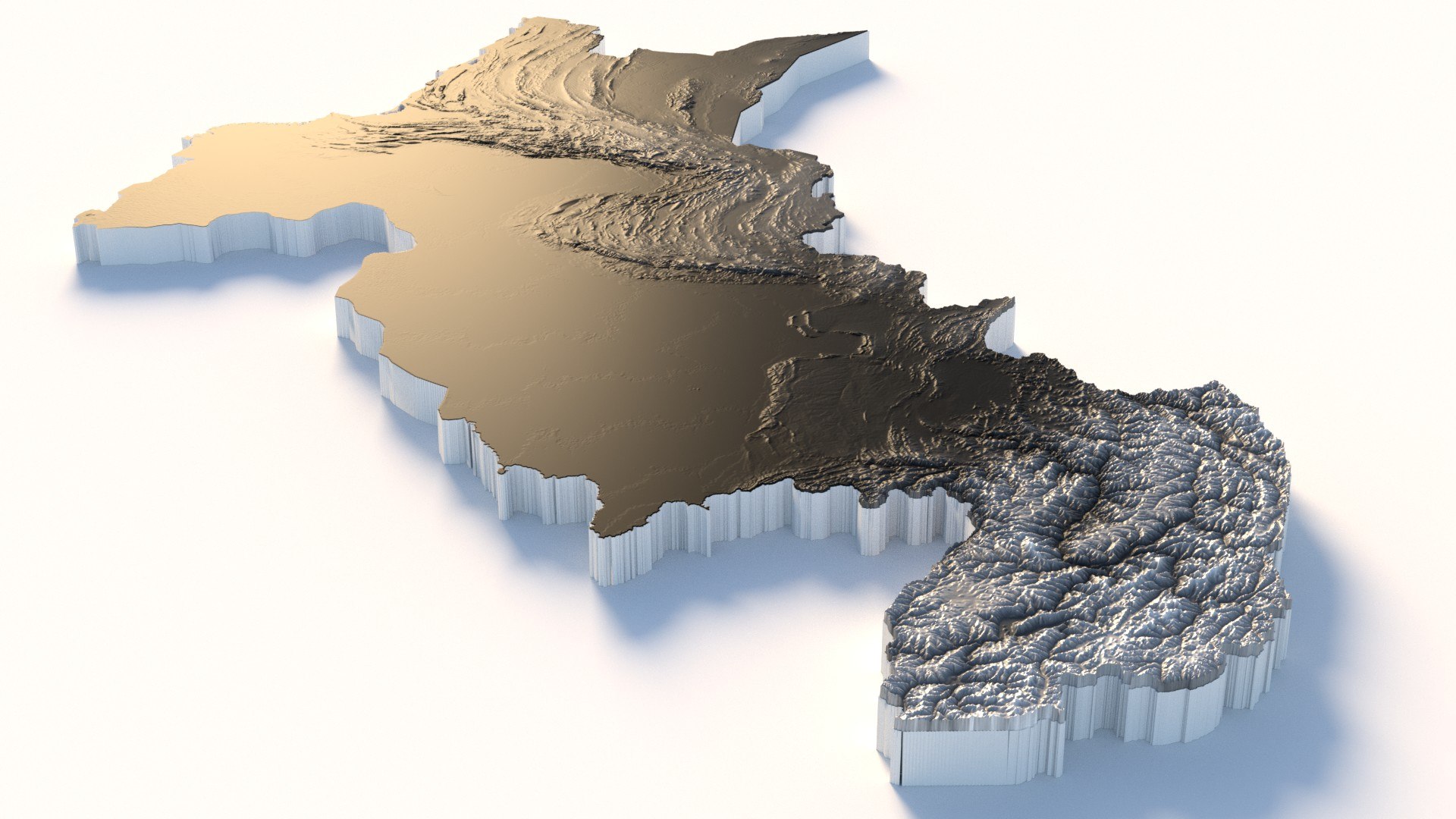 Pakistan Terrain Map 3D Model - TurboSquid 2336565