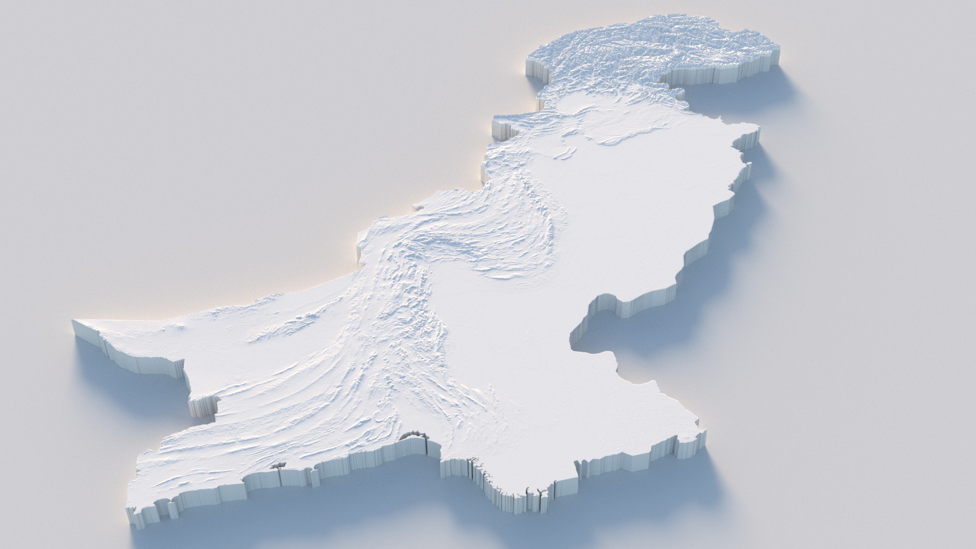 Pakistan Terrain Map 3D Model - TurboSquid 2336565