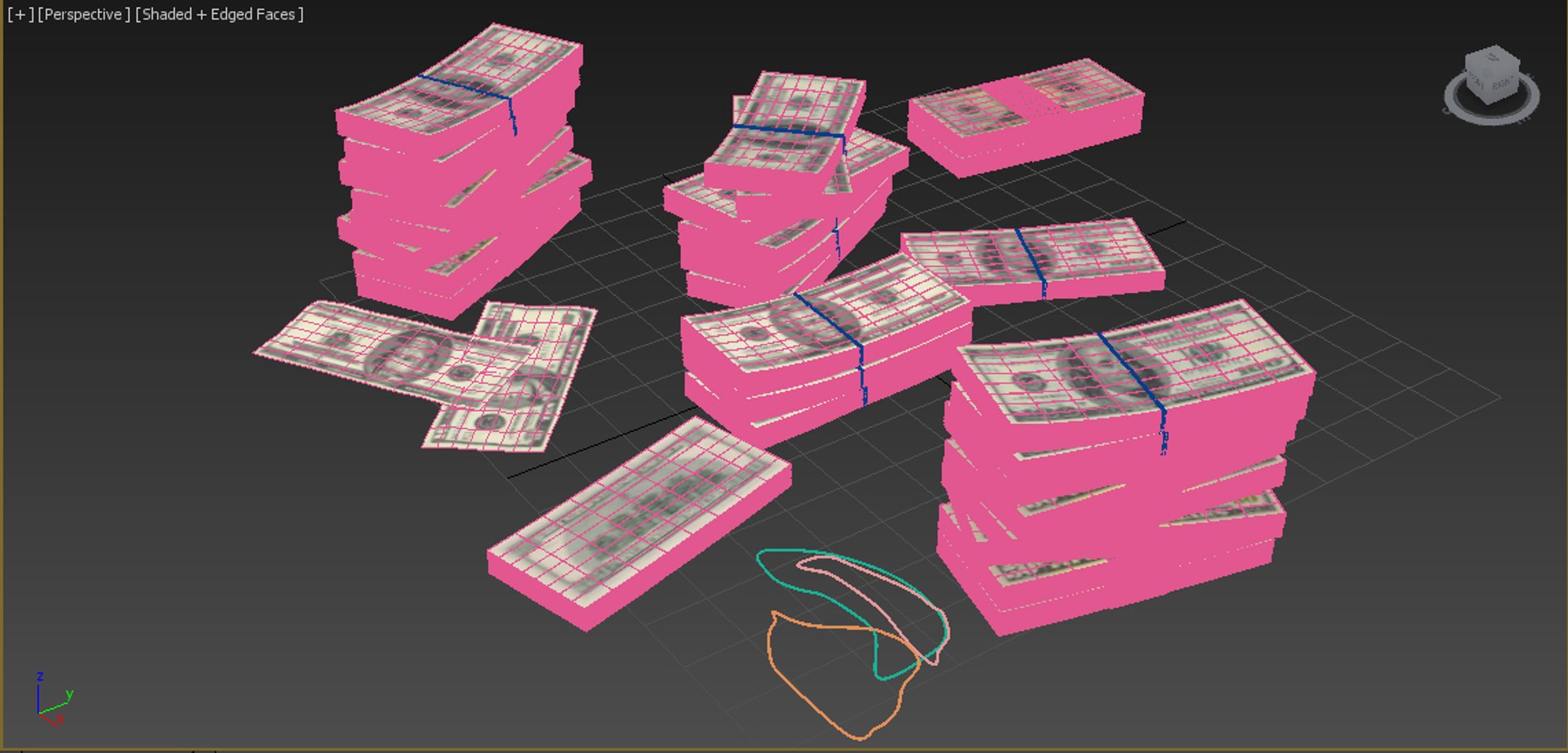 3d bills usd