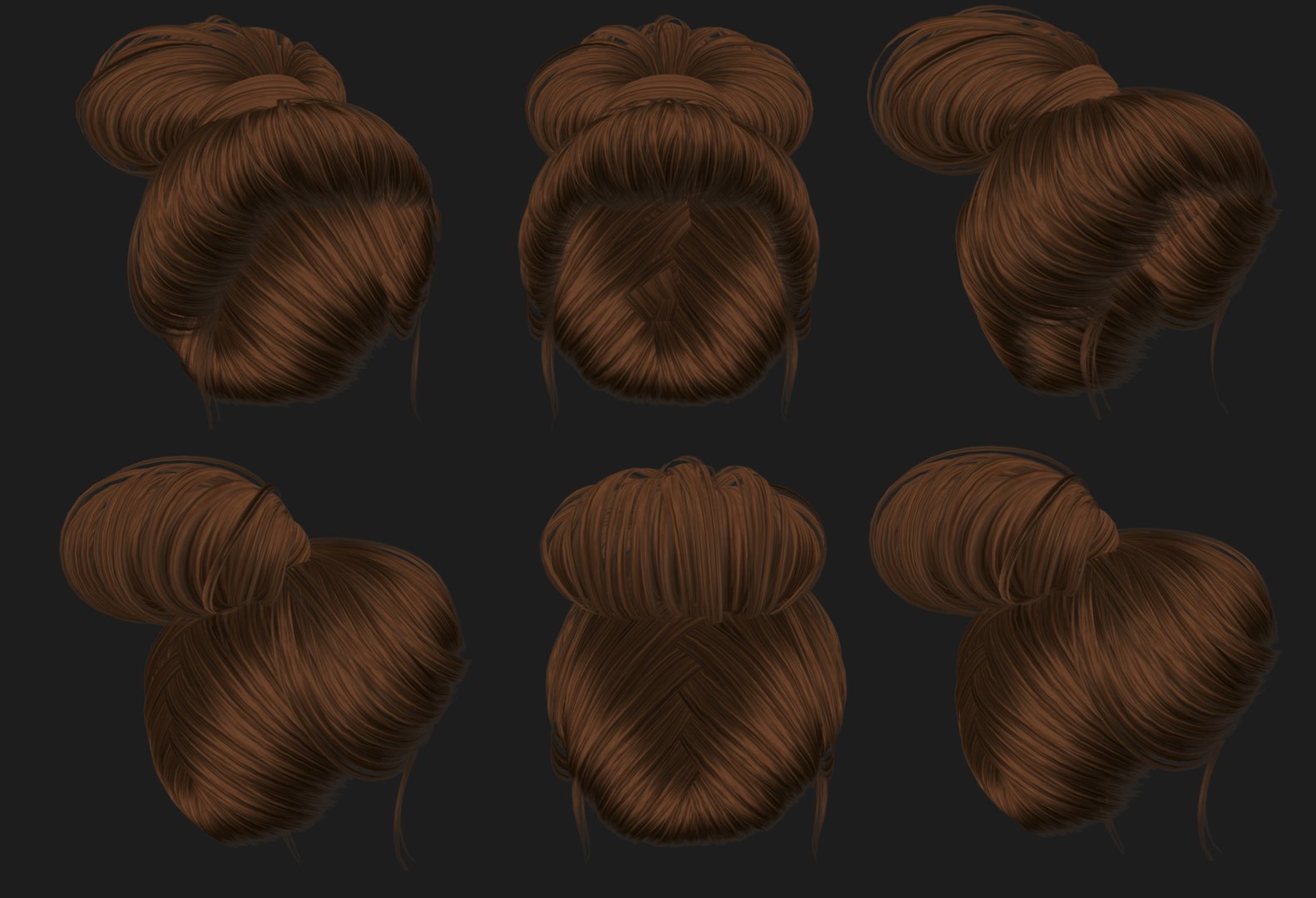 3D Cartoon Hair - TurboSquid 1406874