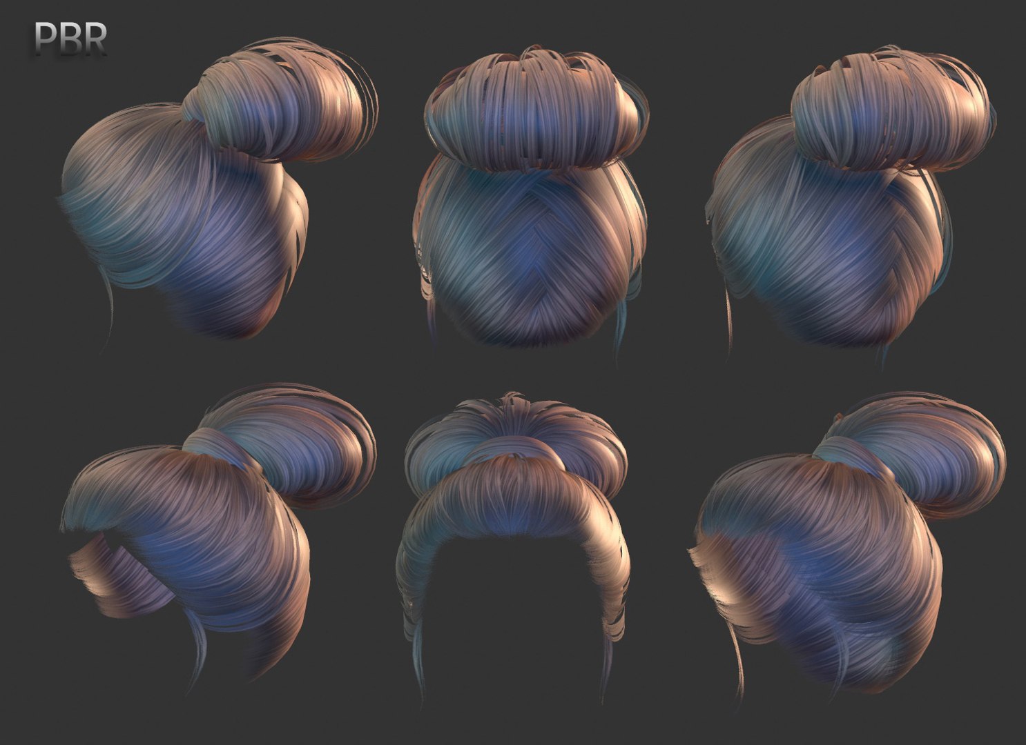 3D Cartoon Hair - TurboSquid 1406874