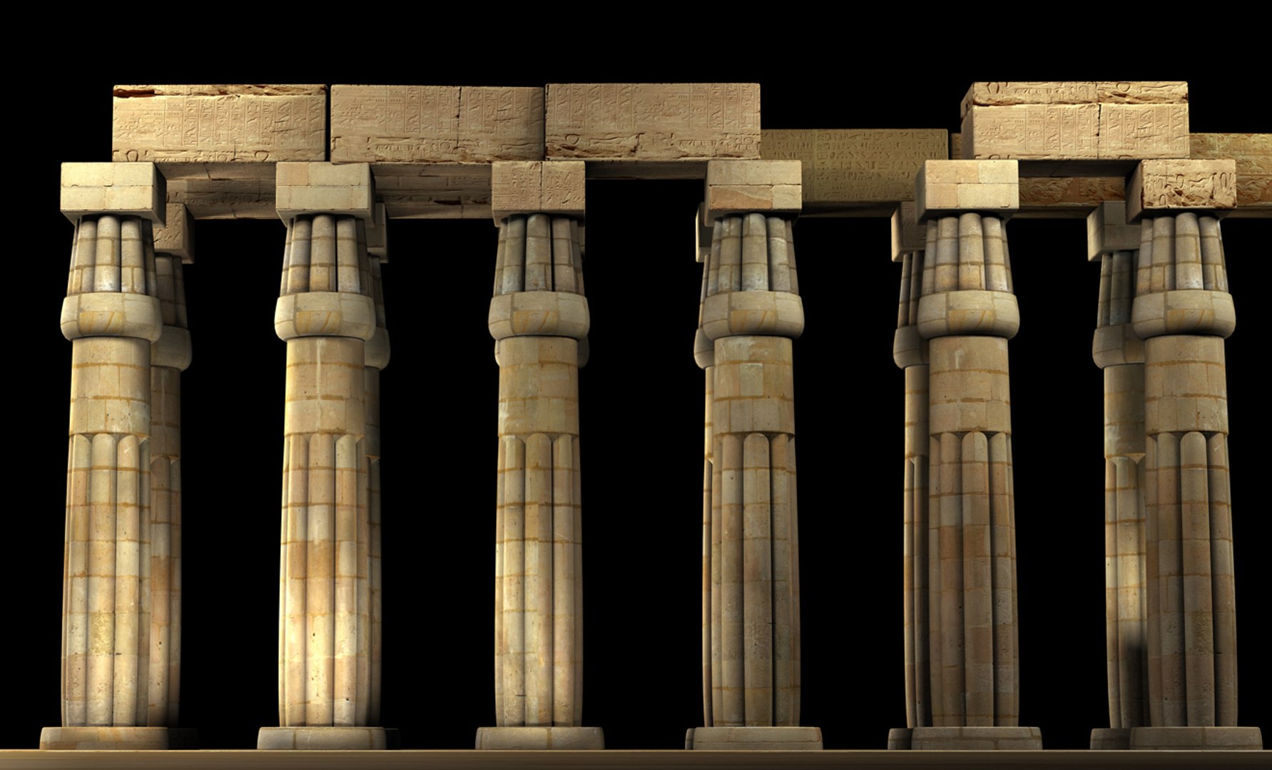 Luxor Temple Amenhotep 3d Max