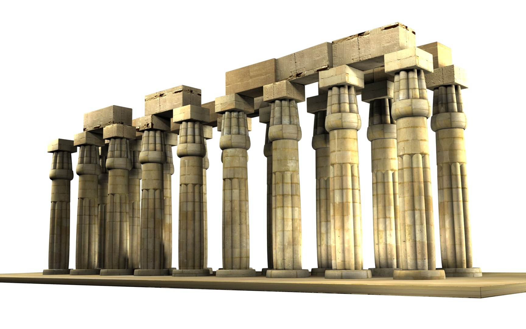 Luxor Temple Amenhotep 3d Max