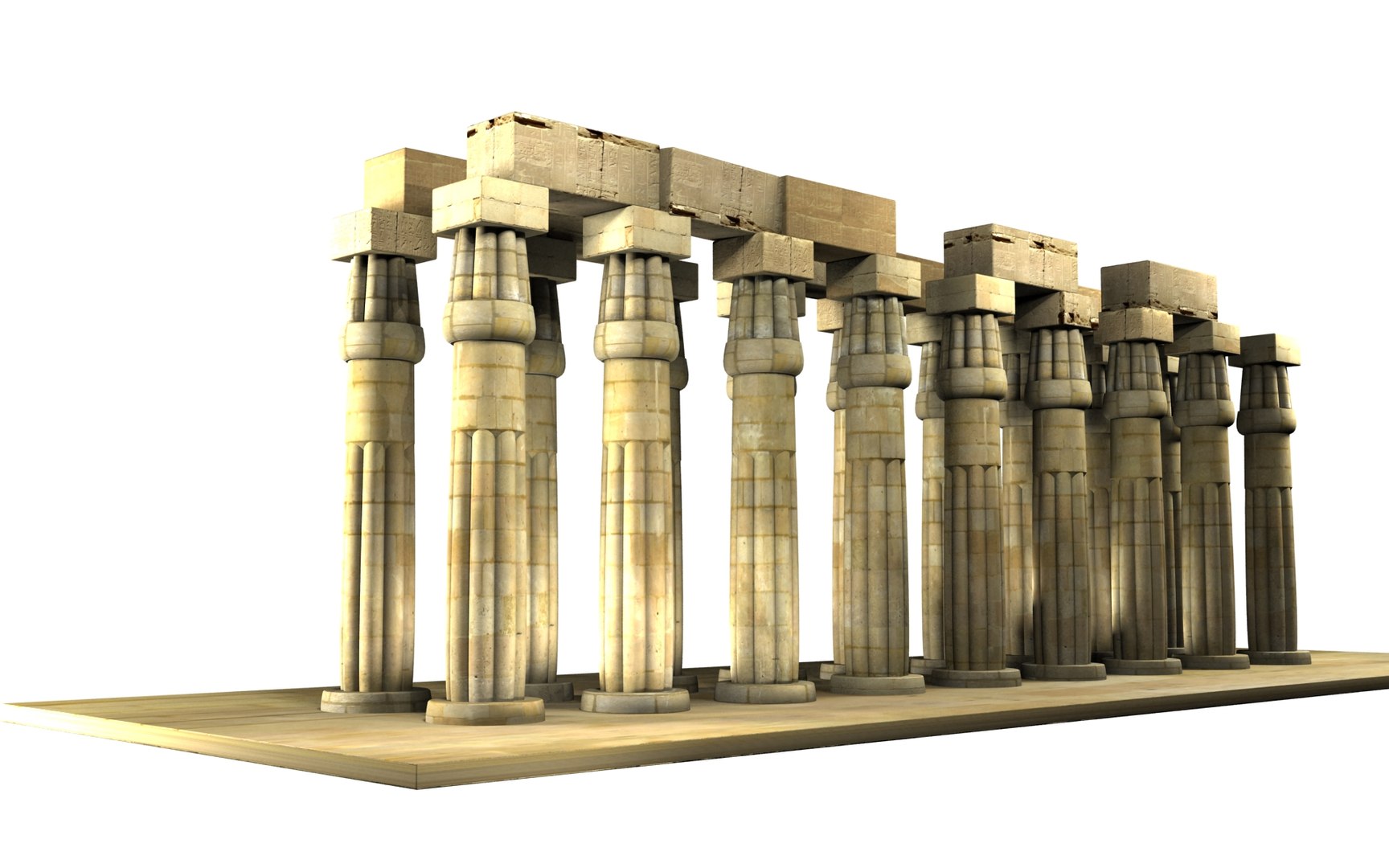 Luxor Temple Amenhotep 3d Max