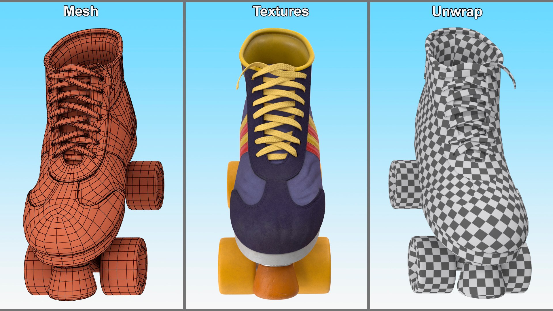 Vintage Roller Skates Model - TurboSquid 2112899