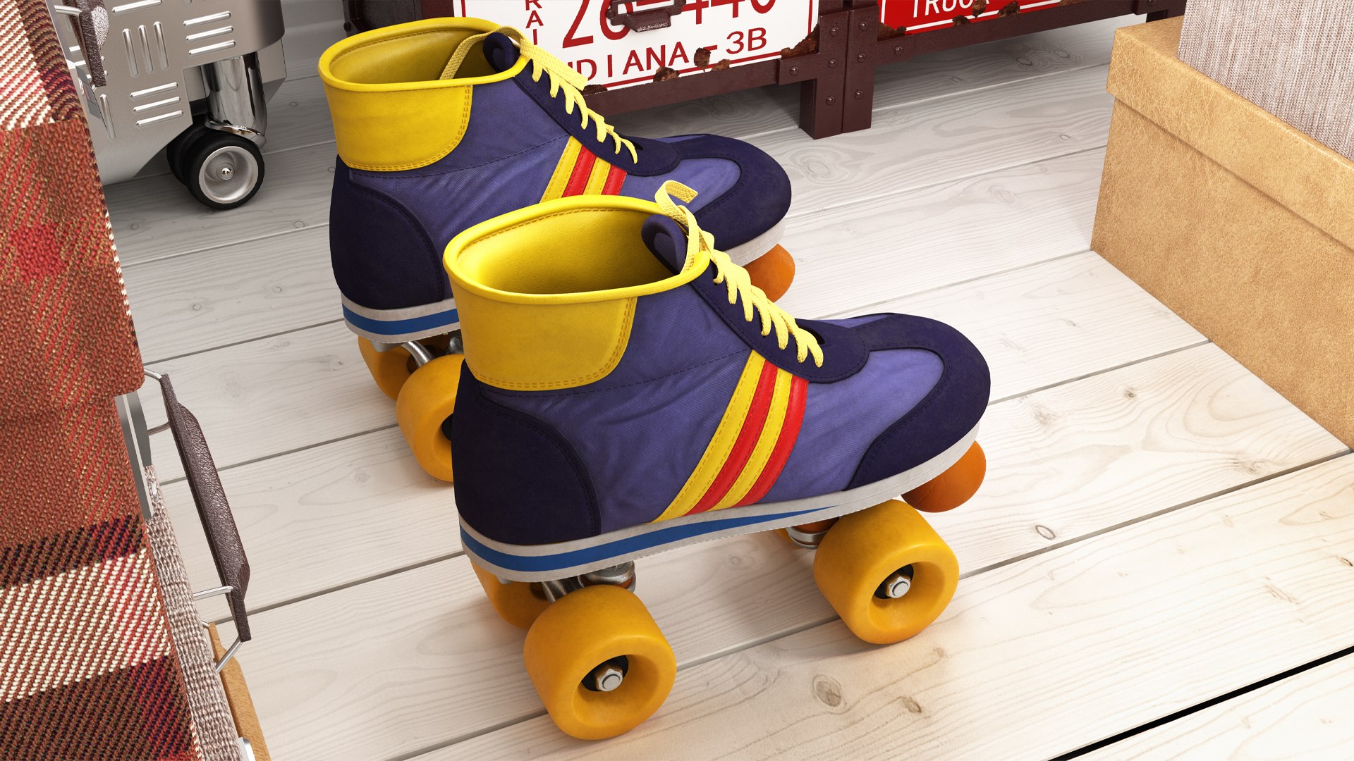 Vintage Roller Skates Model - TurboSquid 2112899
