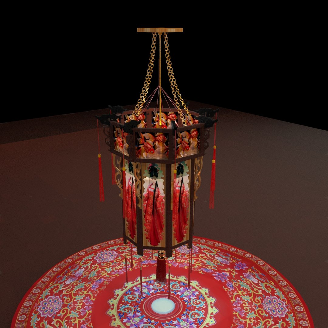 Chinese Palace Lantern 3D Model - TurboSquid 2259367