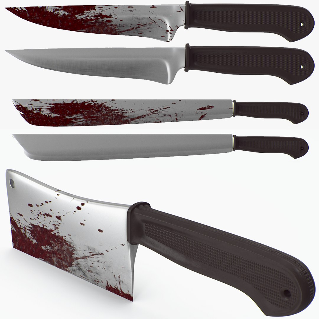 Realistic bloody blades collection 3D 모델 - TurboSquid 1968640