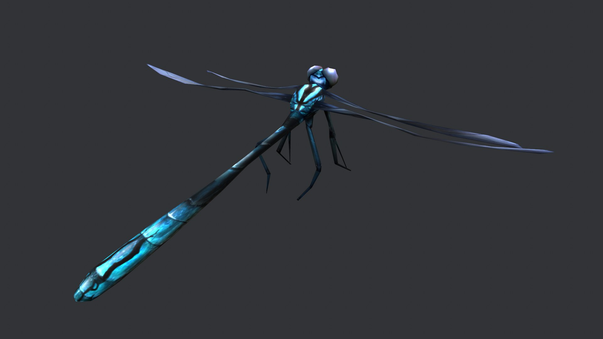 low-poly animated dragonfly 3D 모델 - TurboSquid 2038459