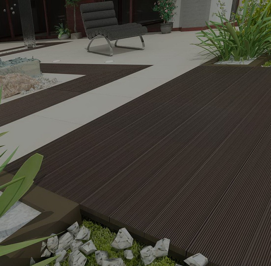 deck outdoor parquete 3d model