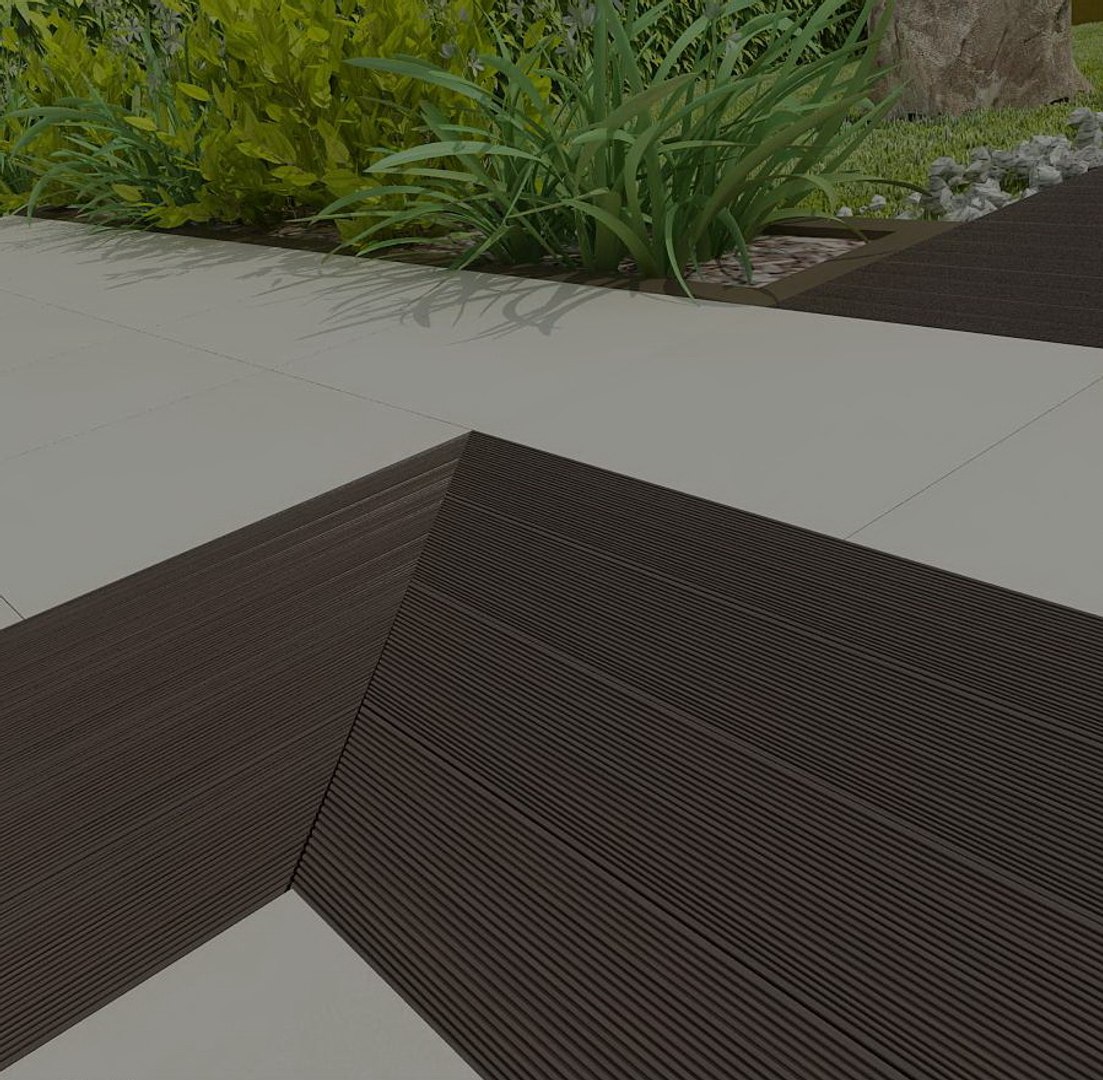 deck outdoor parquete 3d model