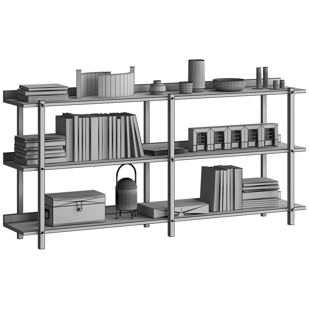 3D Kari Reol Shelving Low Double By Bolia - TurboSquid 2300619