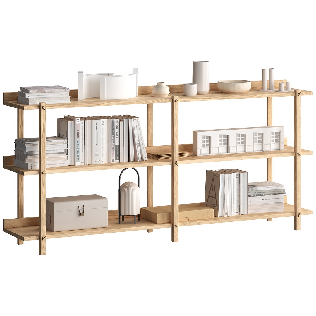 3D Kari Reol Shelving Low Double By Bolia - TurboSquid 2300619