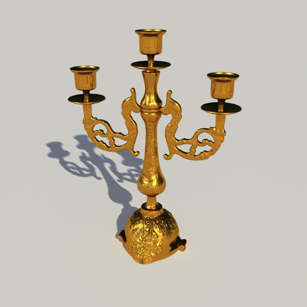 3d model candlestick candle