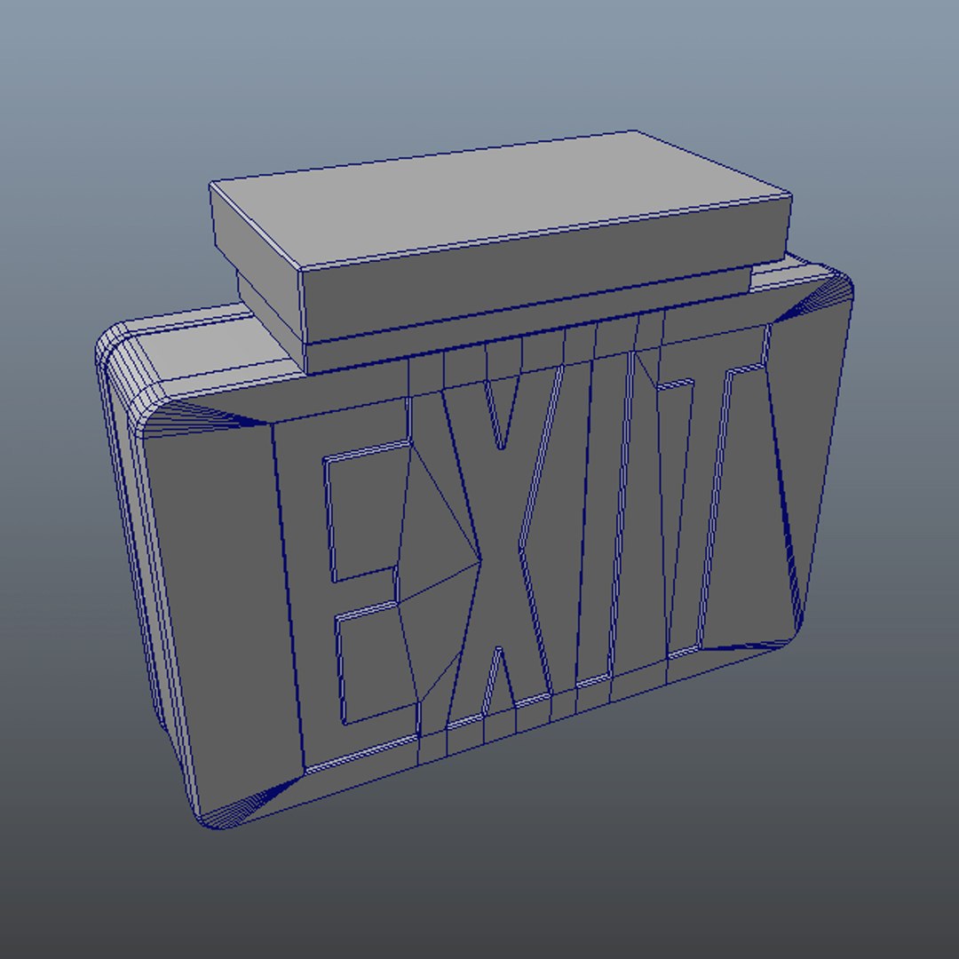 Emergency Exit Sign Obj