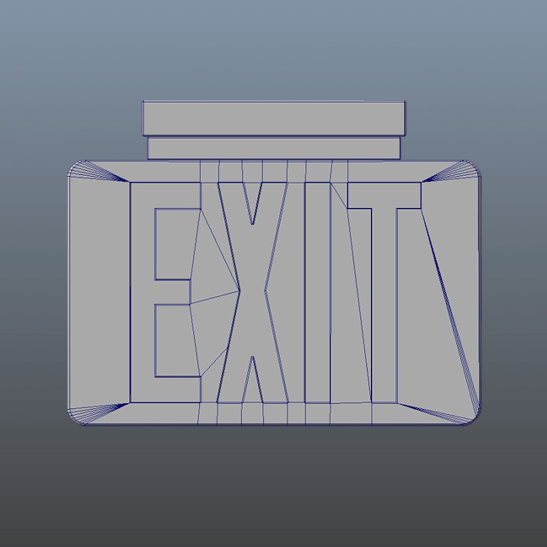 Emergency Exit Sign Obj