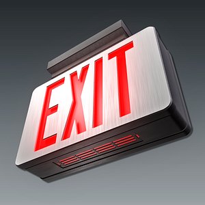 3D Exit Sign Models - Browse & Download Formats - TurboSquid