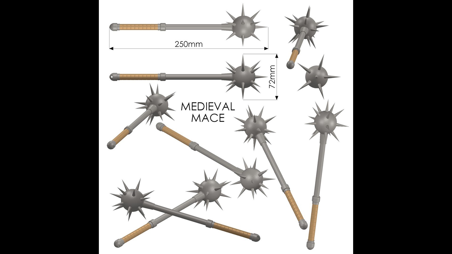 3D Medieval Mace Model - TurboSquid 2236489