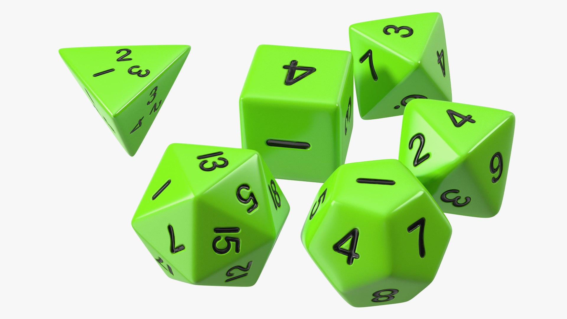 Polyhedral Dice Set For Tabletop RPGs 3D Model - TurboSquid 2234191