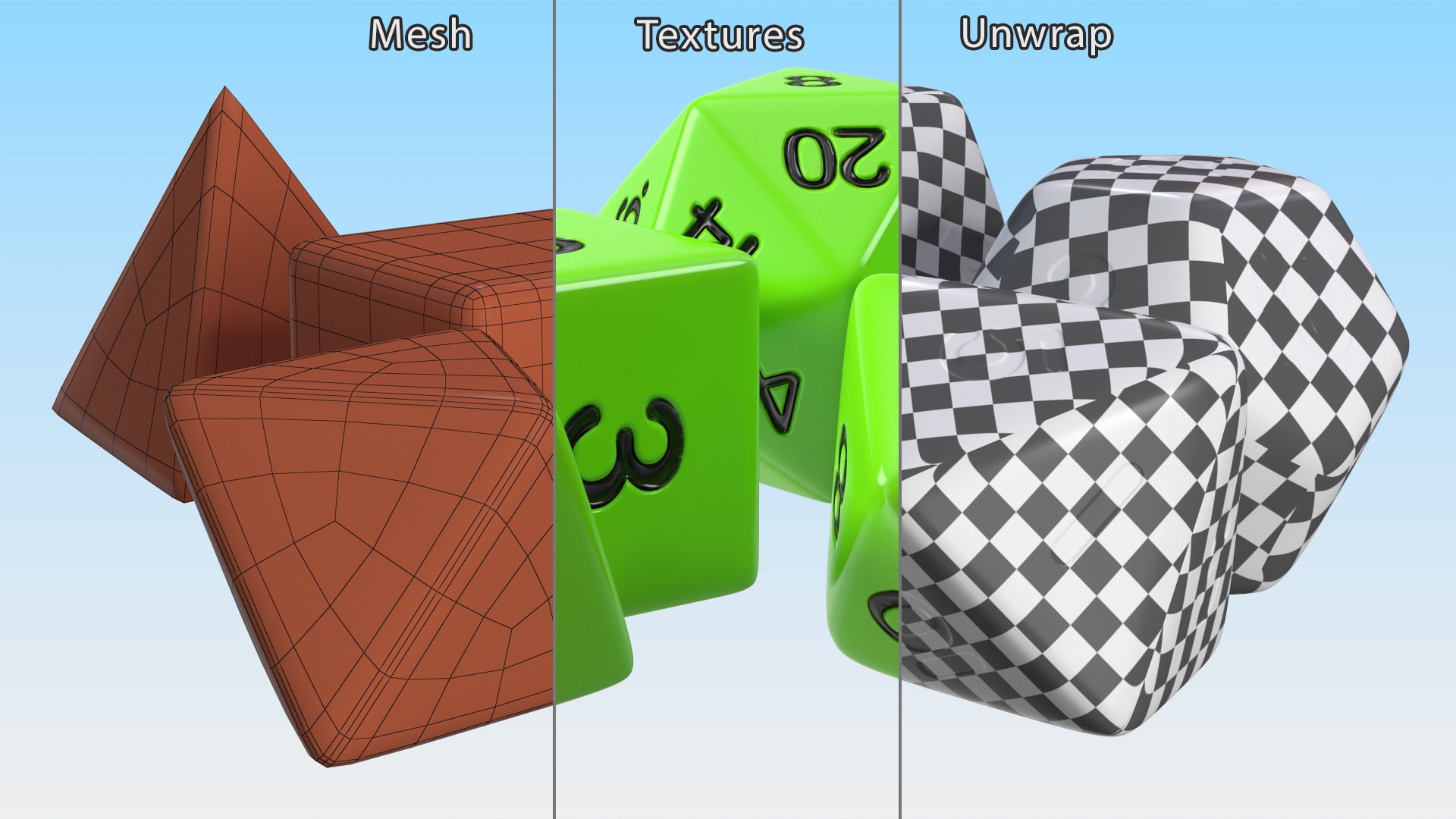 Polyhedral Dice Set For Tabletop RPGs 3D Model - TurboSquid 2234191