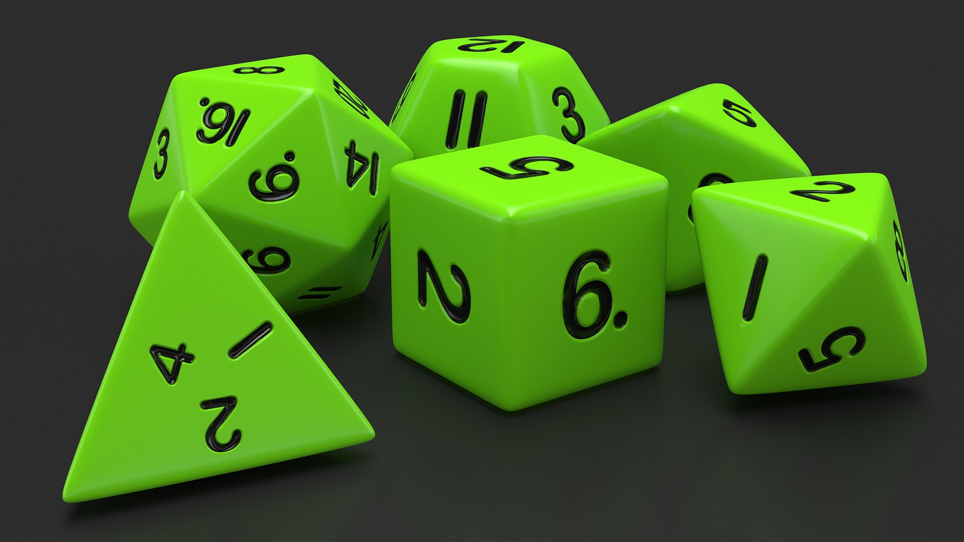 Polyhedral Dice Set For Tabletop RPGs 3D Model - TurboSquid 2234191