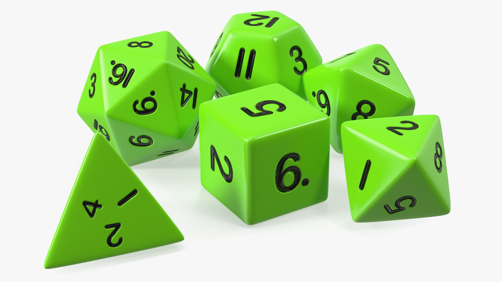 Polyhedral Dice Set For Tabletop RPGs 3D Model - TurboSquid 2234191