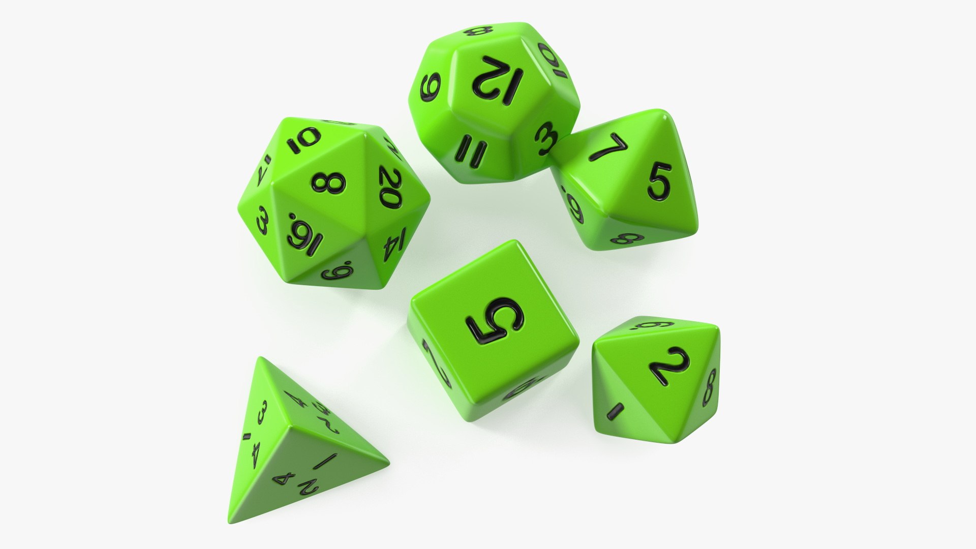 Polyhedral Dice Set For Tabletop RPGs 3D Model - TurboSquid 2234191
