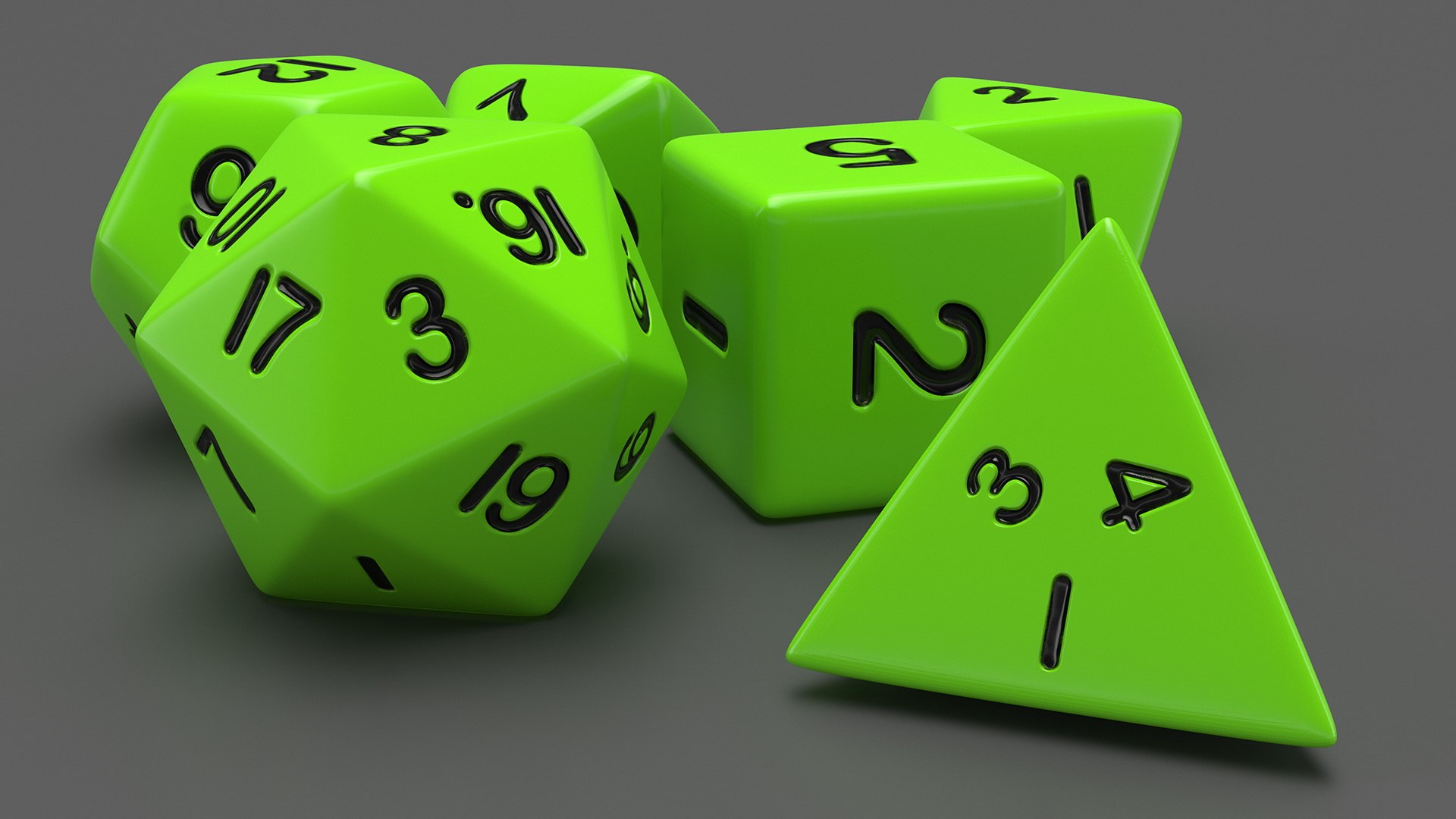 Polyhedral Dice Set For Tabletop RPGs 3D Model - TurboSquid 2234191