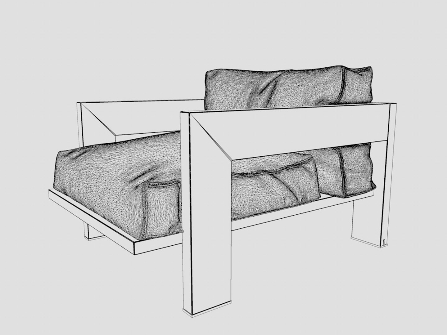 minotti alison arm chair 3d model