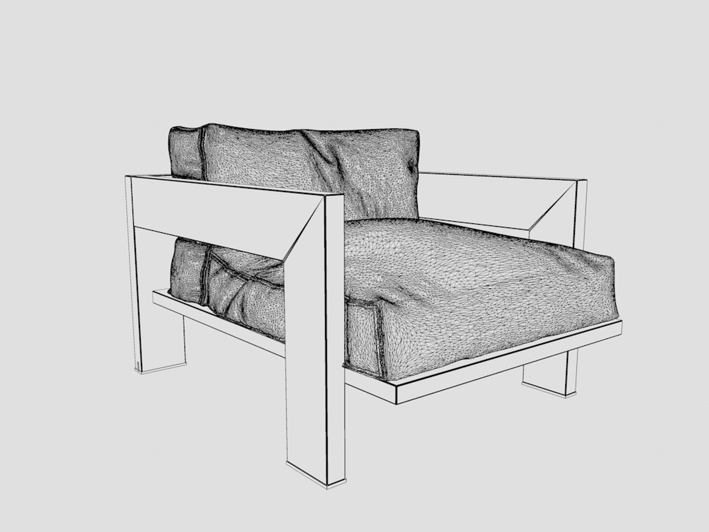 minotti alison arm chair 3d model