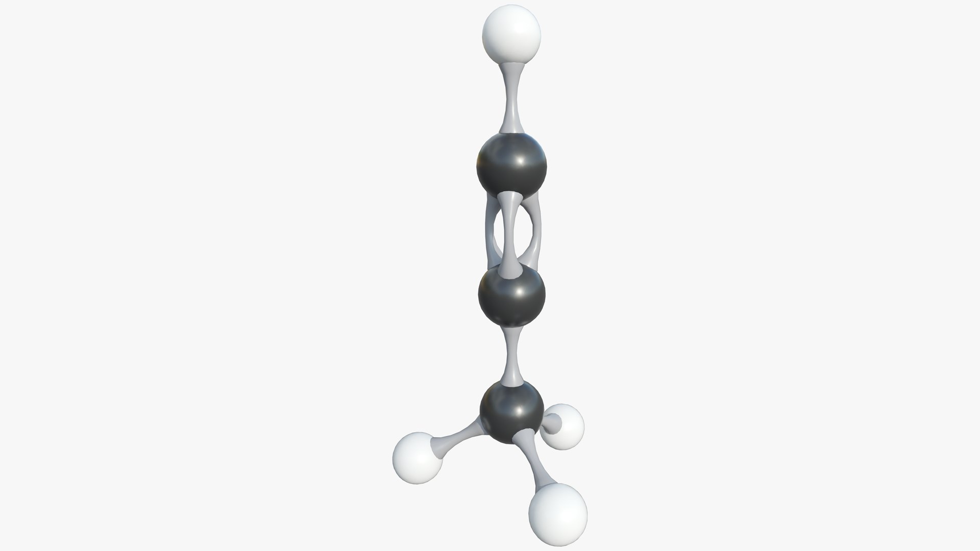 3D Propyne Molecule With PBR 4K 8K Model - TurboSquid 1945508