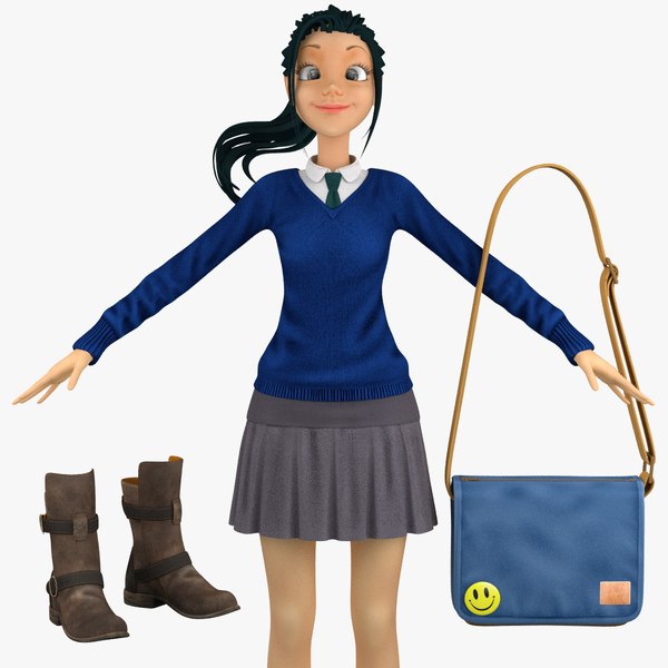 3d model school student 5