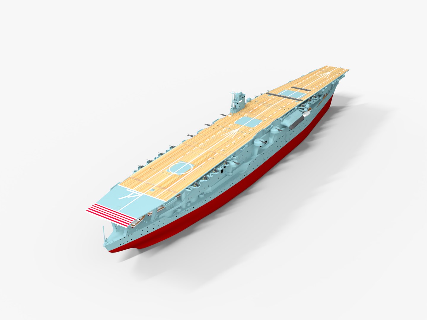 Akagi Japanese Aircraft Carrier Low-poly 3D Model 3D Model - TurboSquid ...