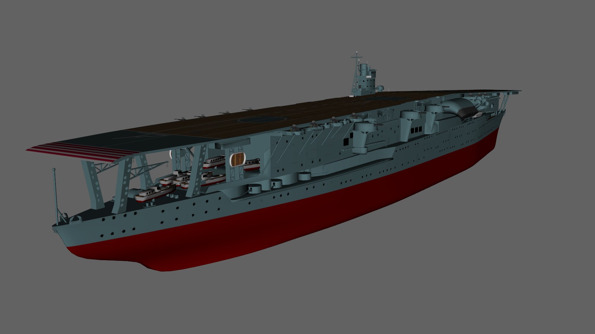 Akagi Japanese Aircraft Carrier Low-poly 3D Model 3D Model - TurboSquid ...
