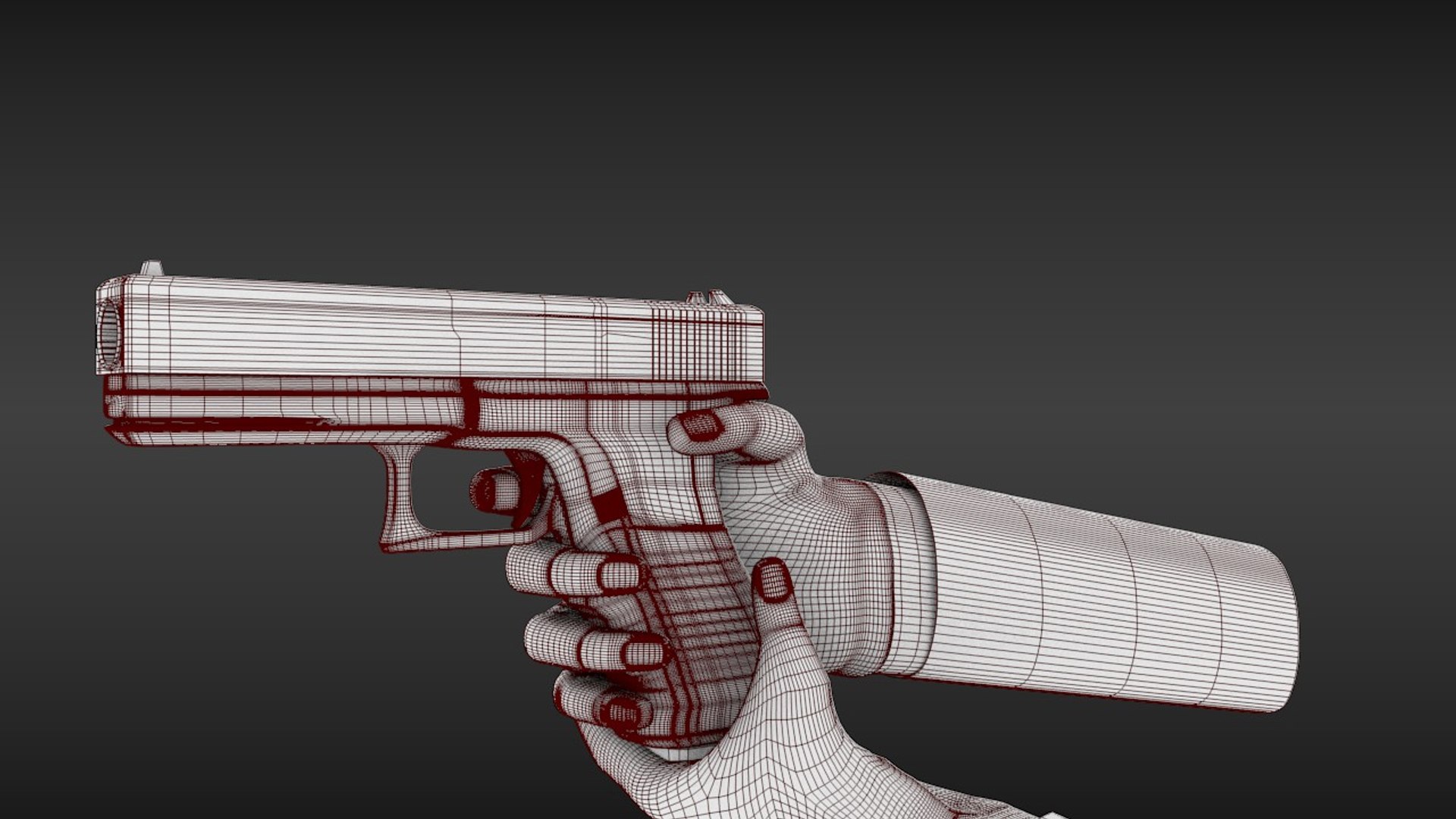3d G18 Pistol Hand