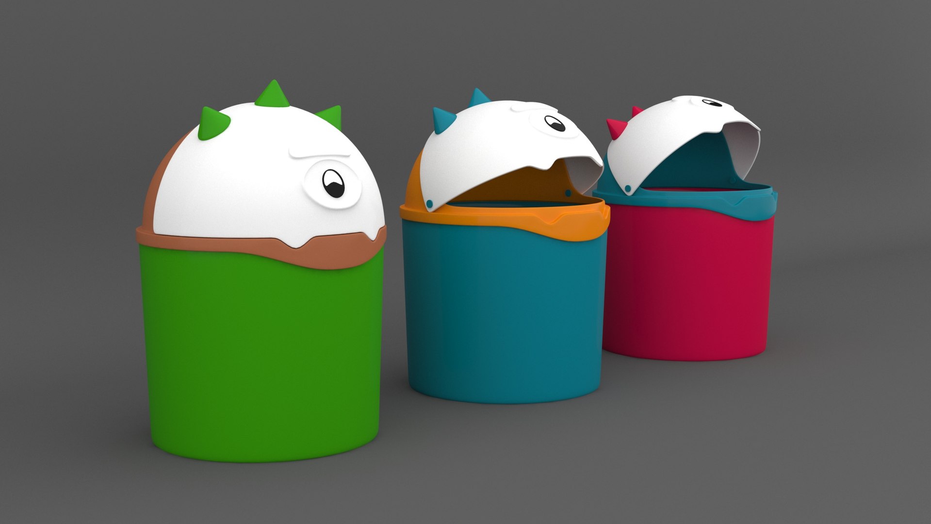 Low Poly Street Trash Can With PBR Textures 3D Model - TurboSquid 2163354