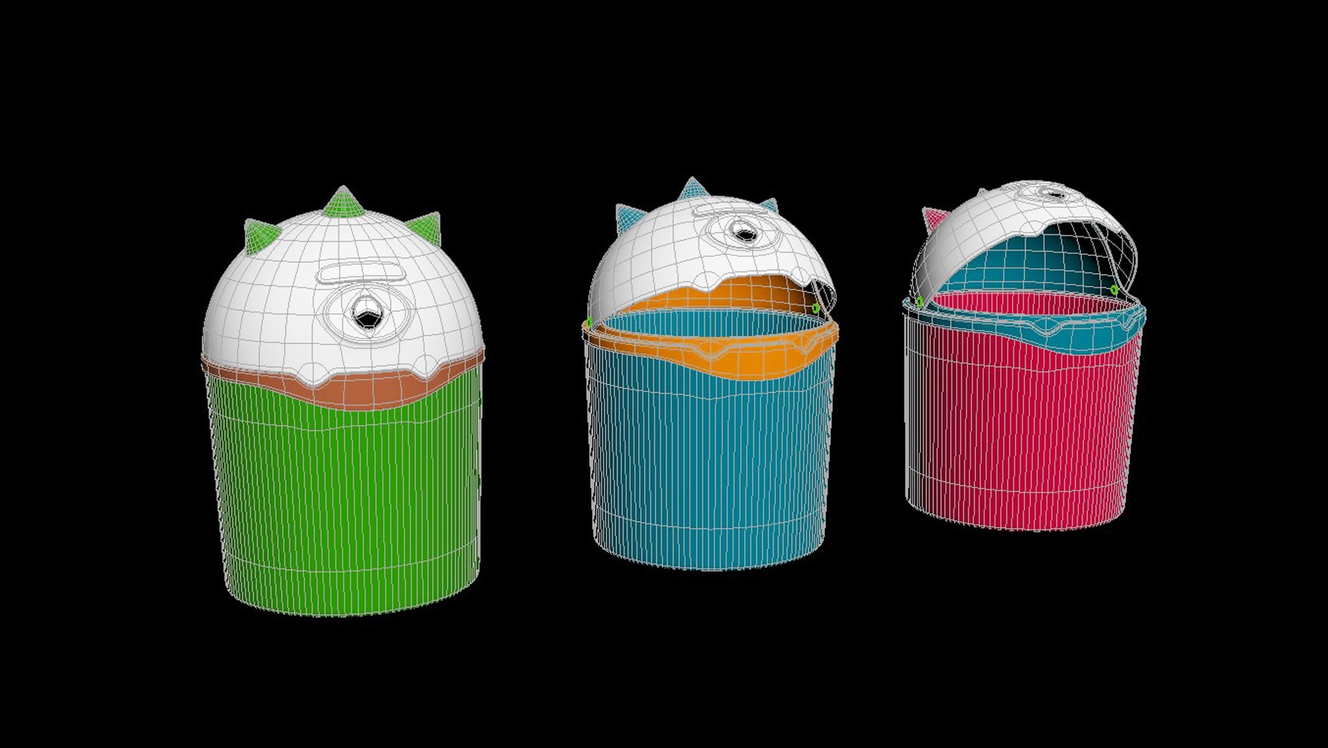 Low Poly Street Trash Can With PBR Textures 3D Model - TurboSquid 2163354