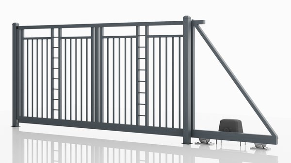 Electric Sliding GateAluminum Electric Sliding Gate - Model 6 -3D模型 ...