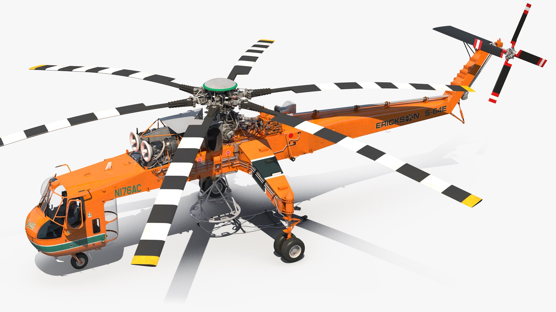 Sikorsky S-64 Skycrane Helicopter 3D Model - TurboSquid 1495746
