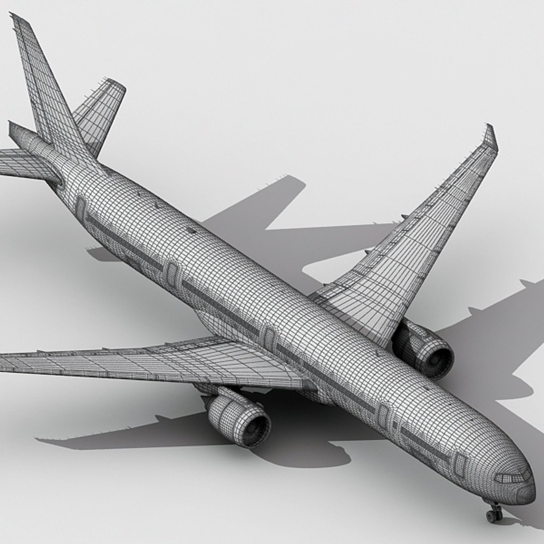 3d boeing 777-300 plane generic model