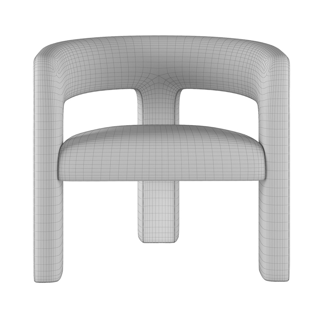 3D RH INES OPEN BACK CHAIR Model - TurboSquid 1960652