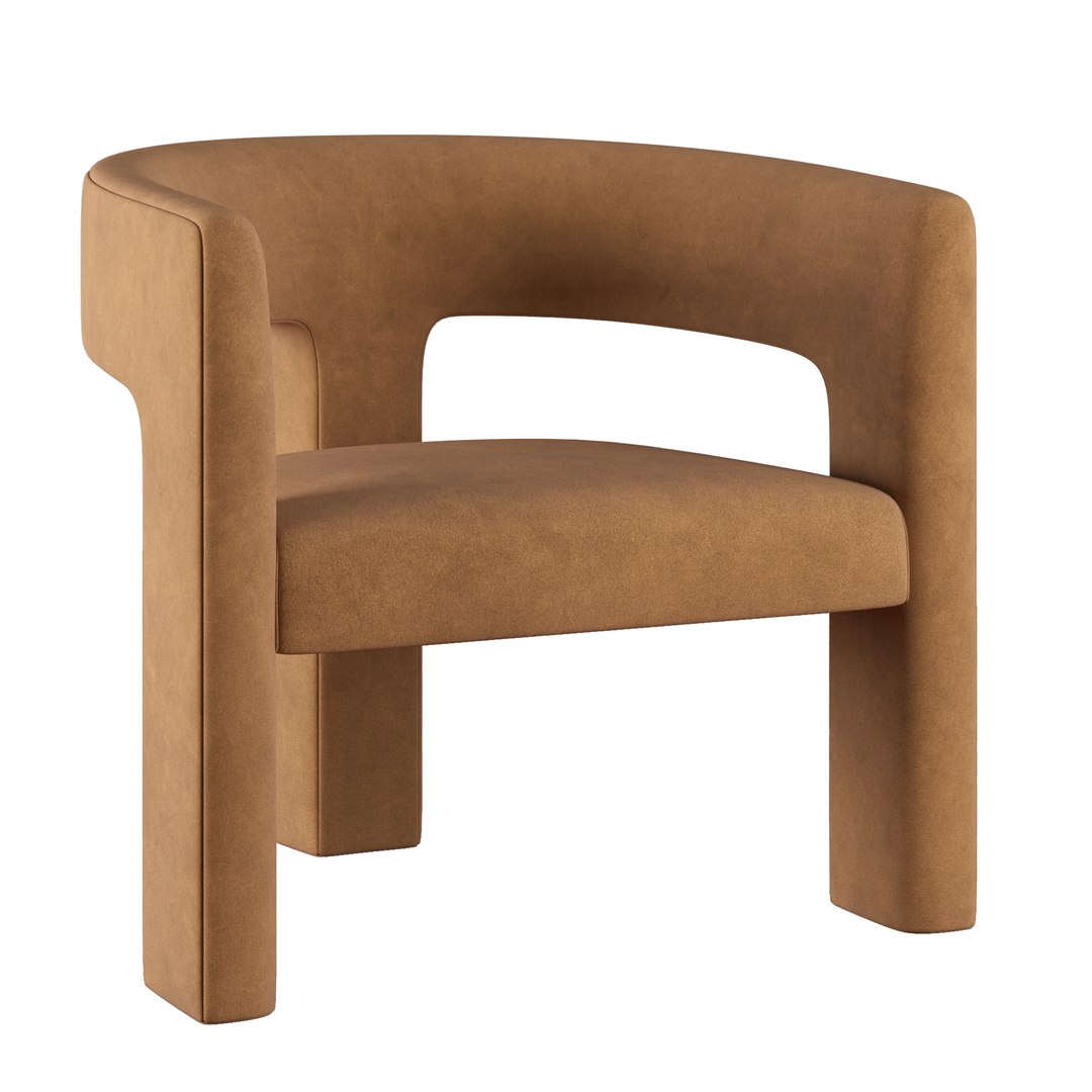 3D RH INES OPEN BACK CHAIR Model - TurboSquid 1960652