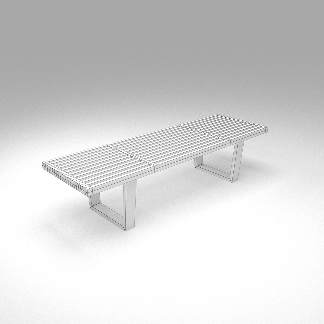 George Nelson Bench 3D Model - TurboSquid 1581026