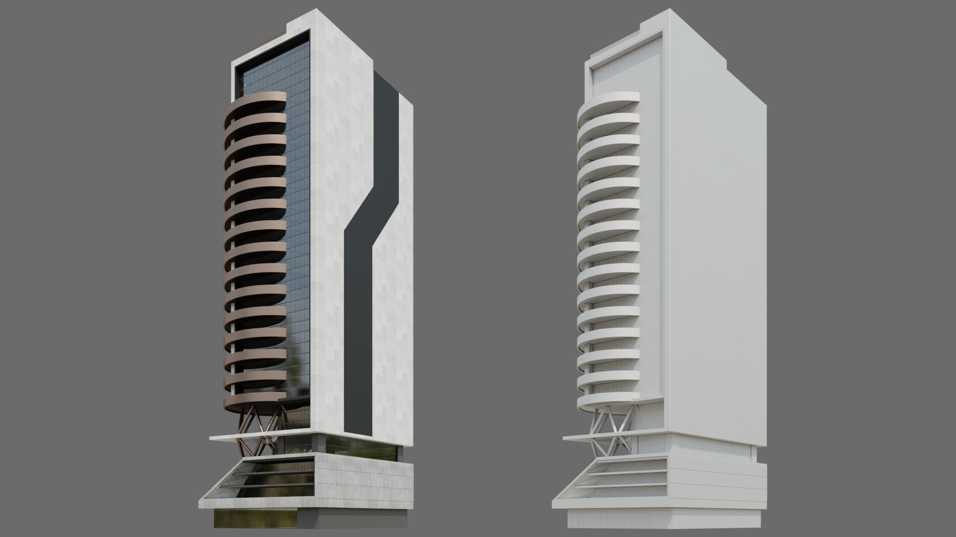 3D High-Rise Building - TurboSquid 2028971