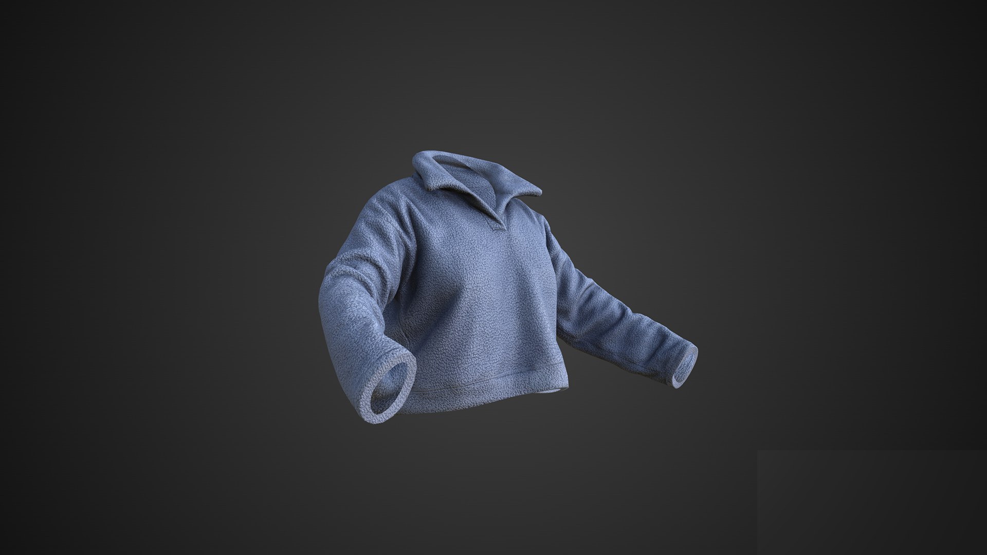 3D Game Ready Blue Fleece Jacket - TurboSquid 2076772