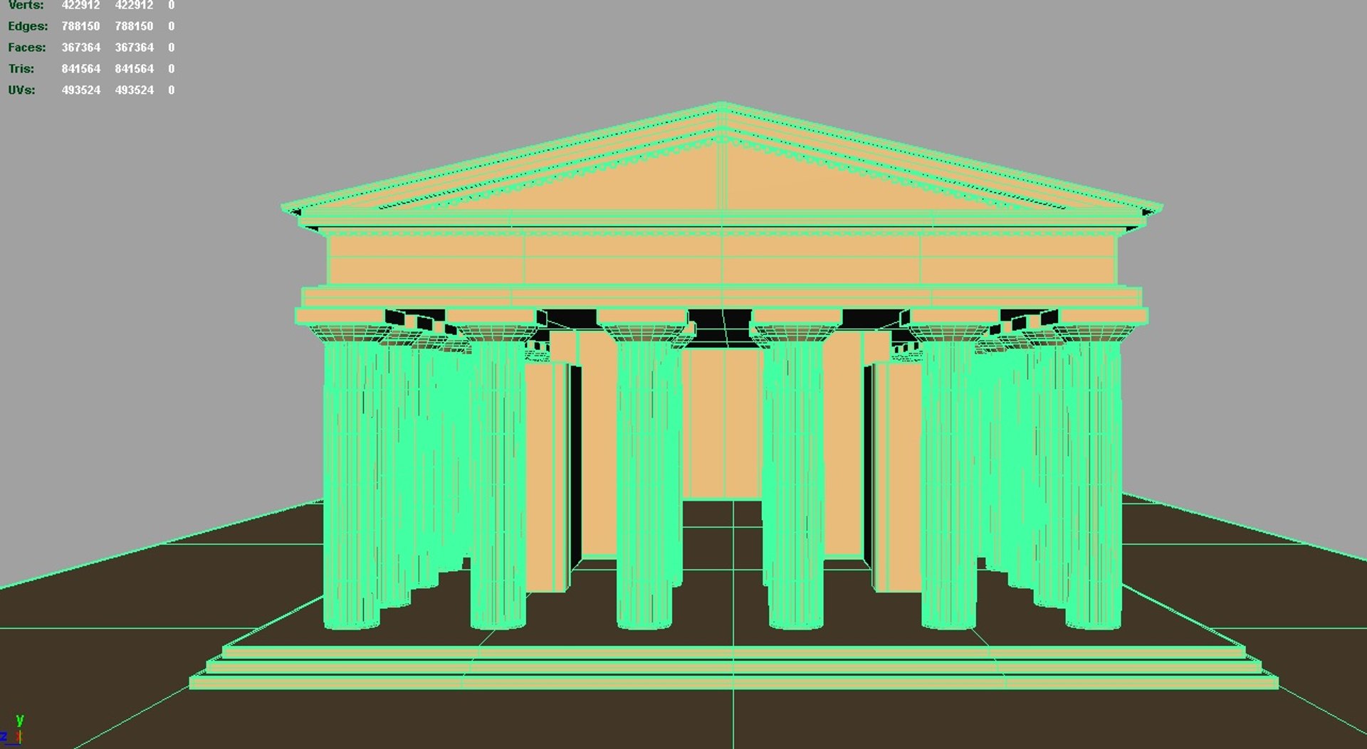 3ds Max Temple Apollo