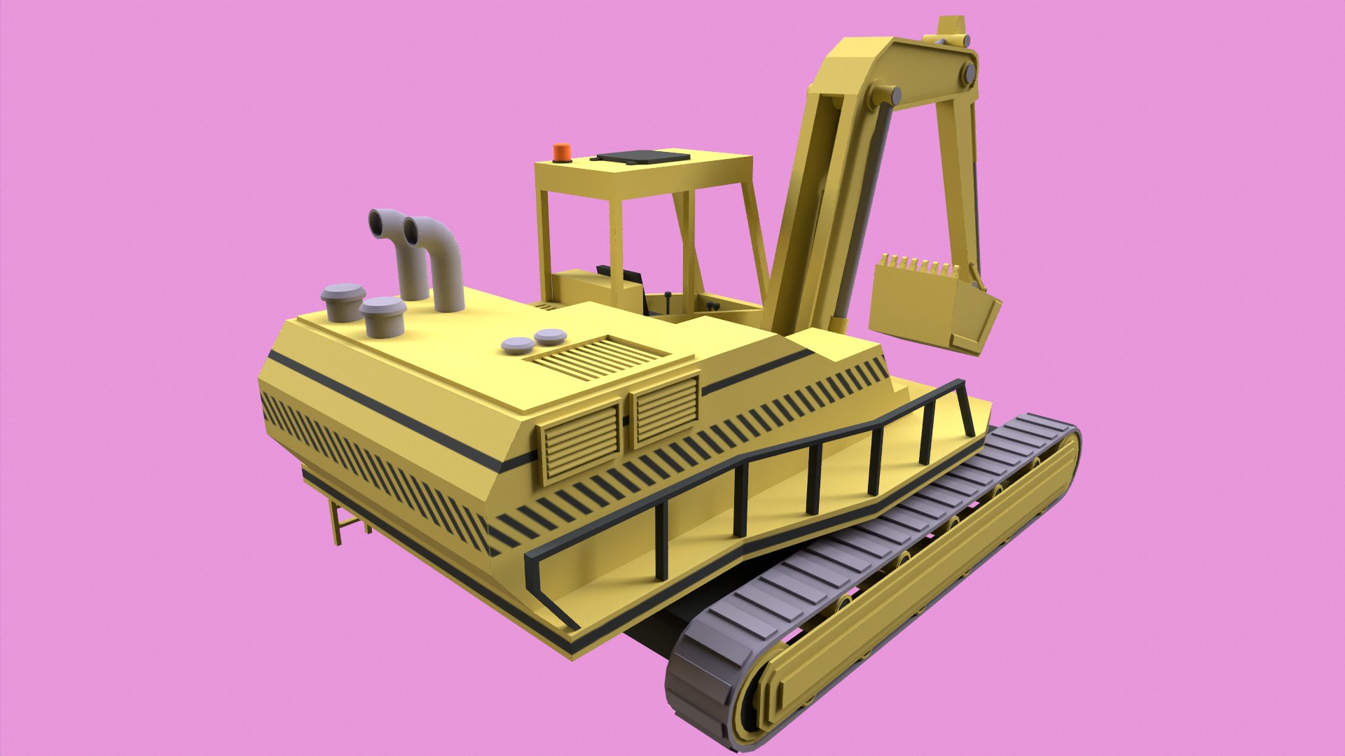 3D Lowpoly Excavator Model - TurboSquid 2047257